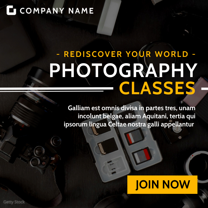 photography classes advertisement Template | PosterMyWall