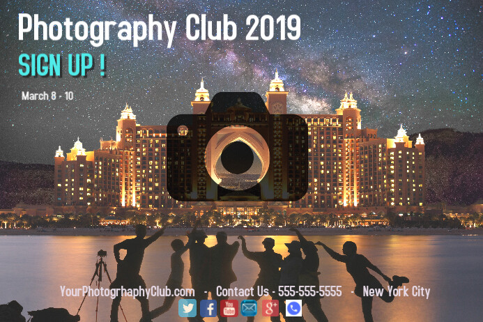Photography club/ camera/ photography class/P Template | PosterMyWall