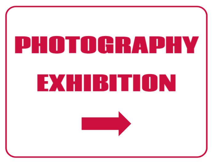 Photography Exhibition Direction Sign Template Modern Gallery Event ...
