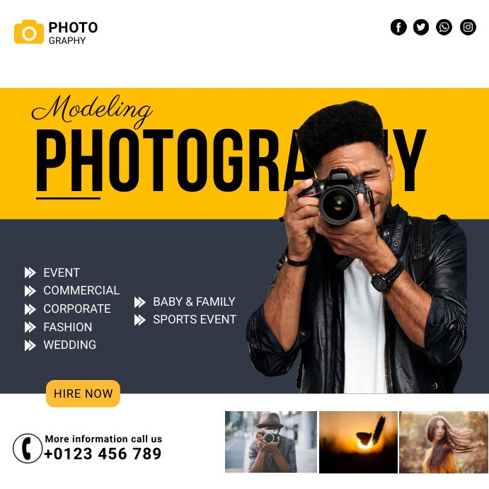 PHOTOGRAPHY FLAYER TEMPLATE | PosterMyWall