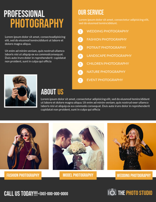 Modèle Photography Flyer Template | PosterMyWall