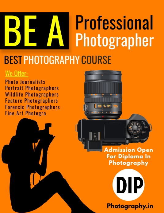 PHOTOGRAPHY institute advertisement flyer (1) Template | PosterMyWall