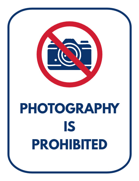Plantilla de Photography is prohibited cameras not allowed signage ...