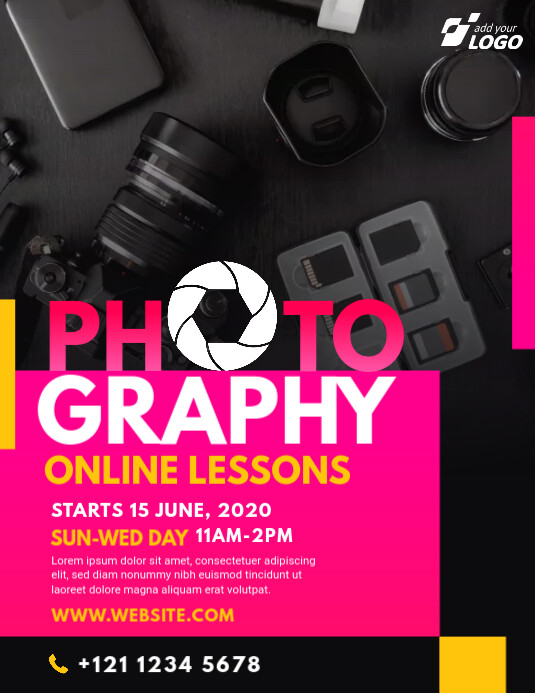 Photography Lessons Flyer Template | PosterMyWall