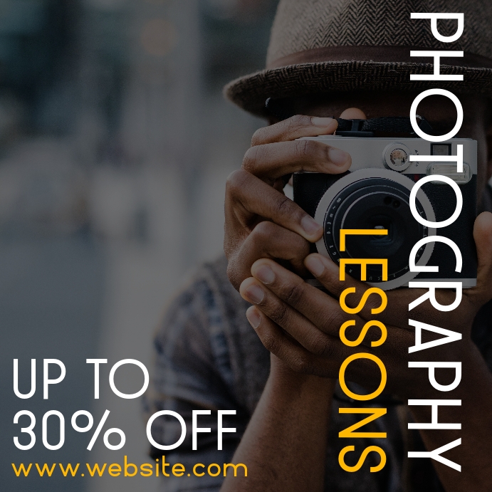 Copy of photography lessons instagram post advertisem | PosterMyWall