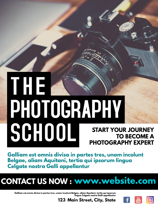 photography school flyer advertisement Template | PosterMyWall