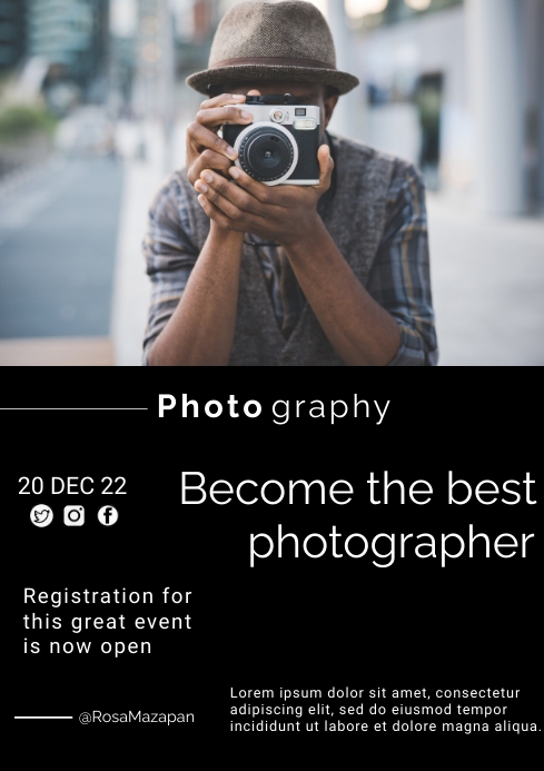 PHOTOGRAPHY TEMPLATE | PosterMyWall
