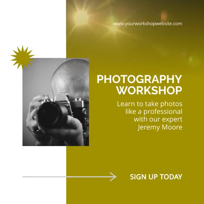 Photography Workshop Social Media Template | PosterMyWall