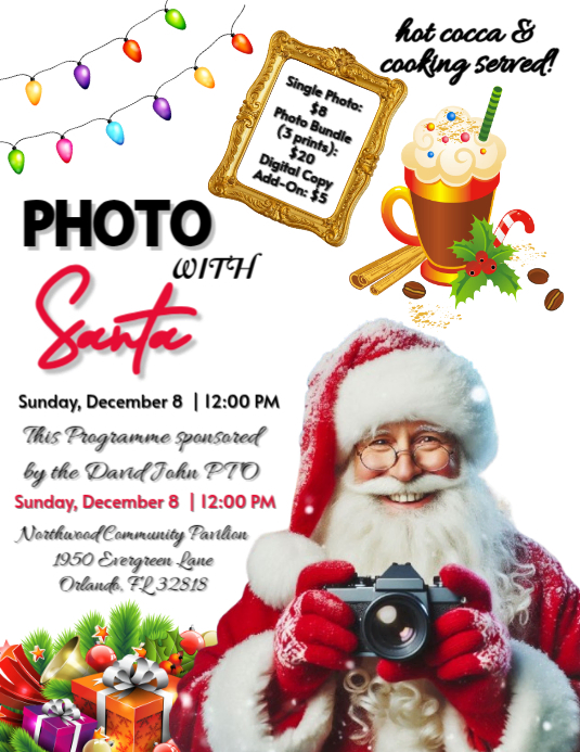 Photos with Santa Event Flyer Template | PosterMyWall