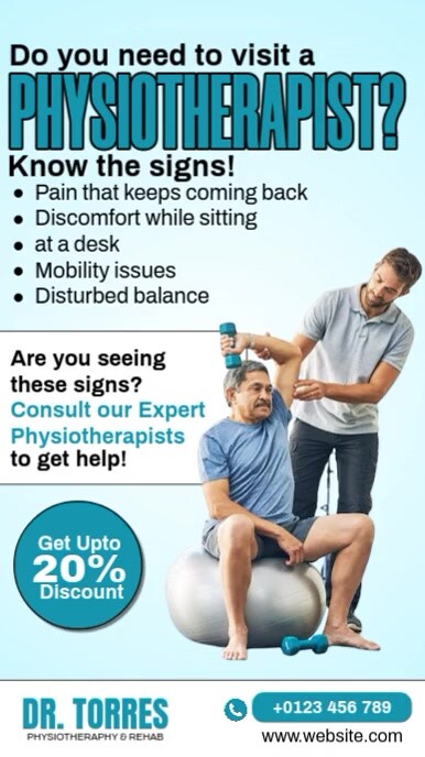 Physiotheraphy Ads Template | PosterMyWall