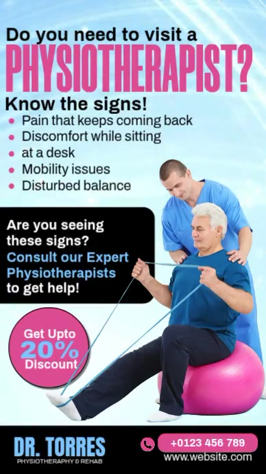 Plantilla de Physiotherapy For Senior | PosterMyWall
