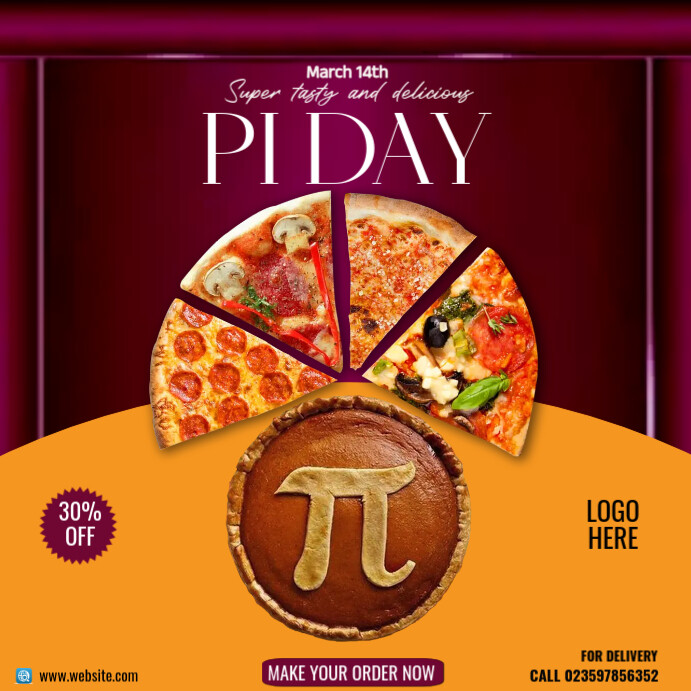 Plantilla de national pi day template | PosterMyWall