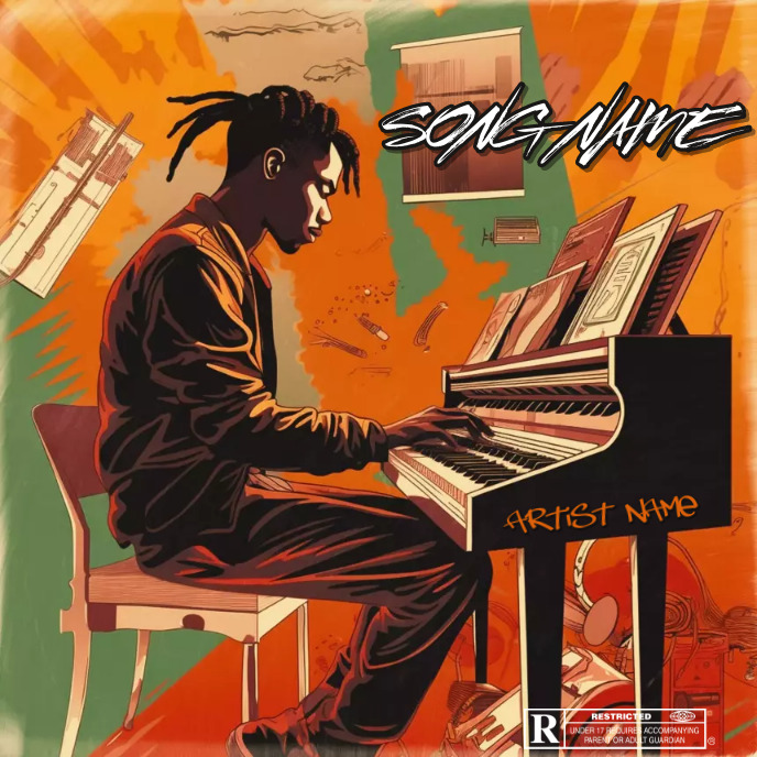 piano Album Cover music art trap mixtape rap | PosterMyWall