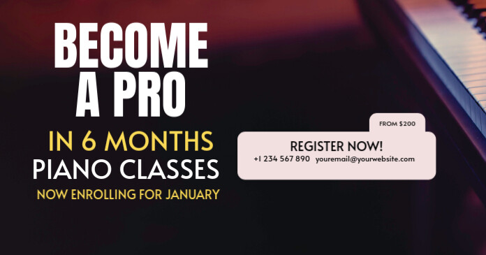 Copy of piano classes | PosterMyWall