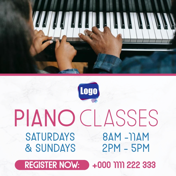 Piano classes flyer Template | PosterMyWall