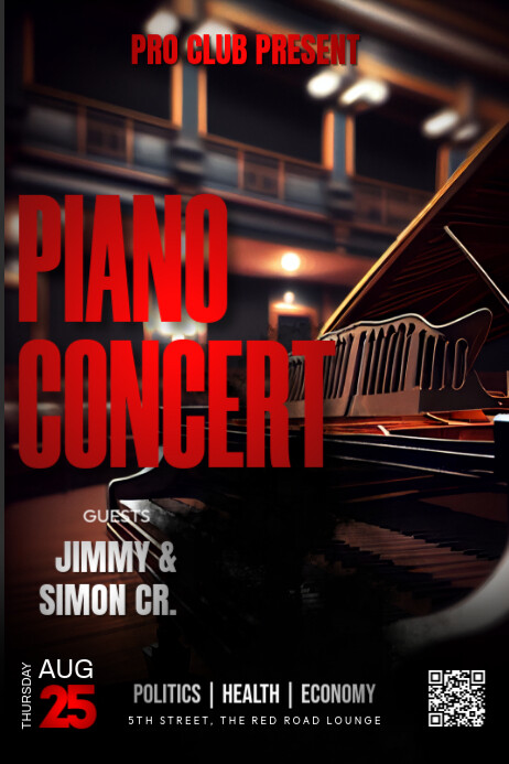 Piano Concert Poster Template | PosterMyWall