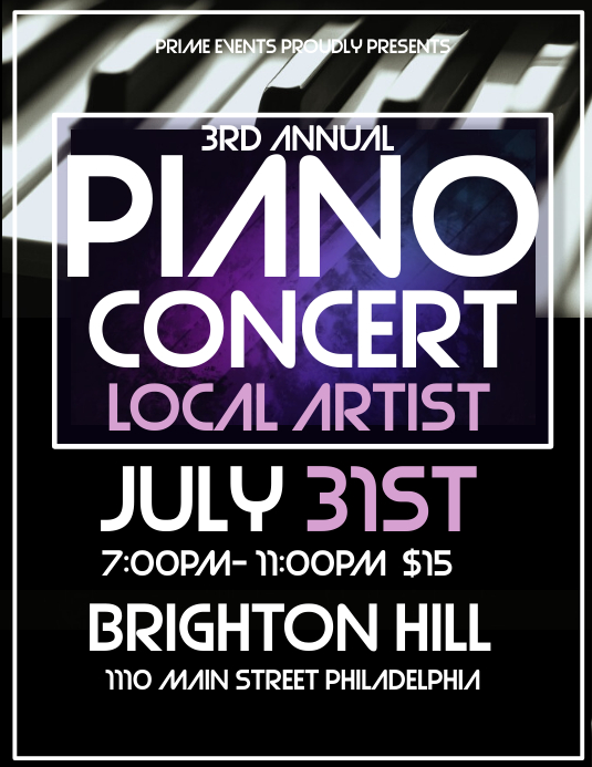 Piano Concert Template | PosterMyWall