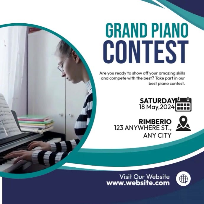 Piano Contest Ads Template | PosterMyWall