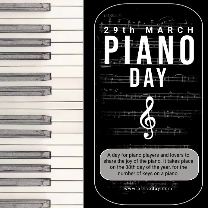 Piano day Post Template | PosterMyWall