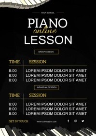 Piano lesson's poster Template | PosterMyWall