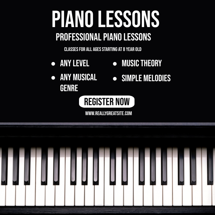 piano lesson ad,piano lesson post Template | PosterMyWall