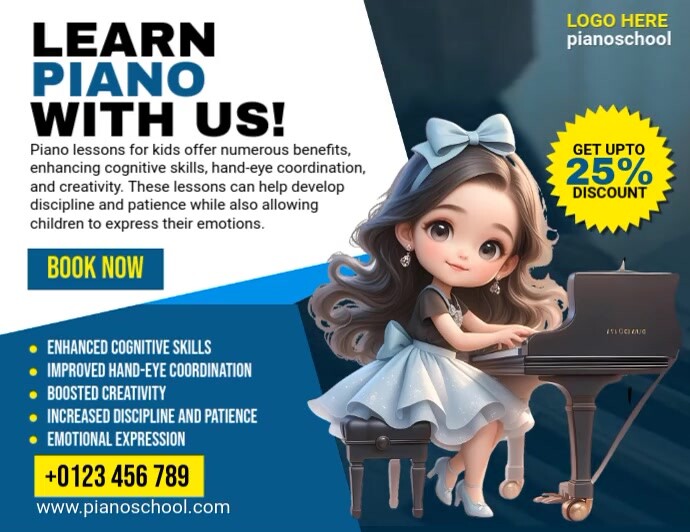 Copy of Piano Lesson Ads | PosterMyWall