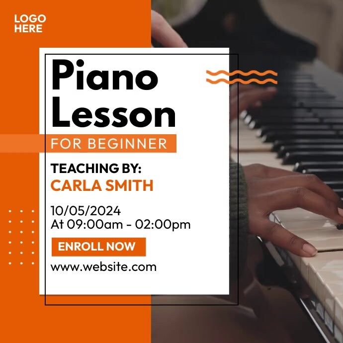 Plantilla de Piano Lesson Offer | PosterMyWall