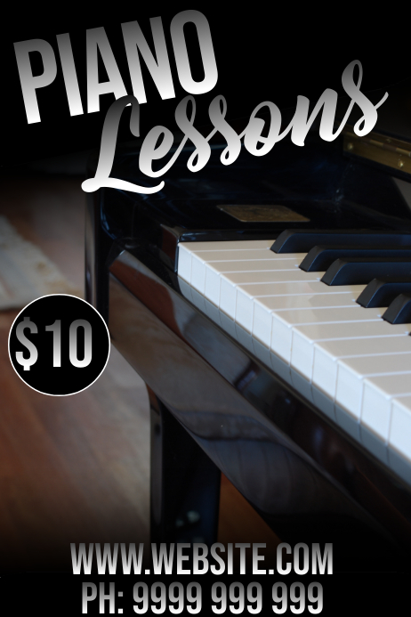 piano Lessons Template | PosterMyWall