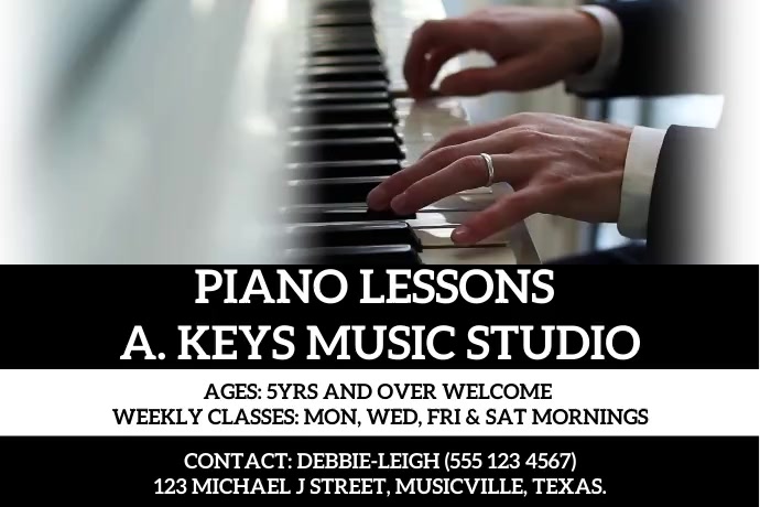 Piano Lessons Template | PosterMyWall