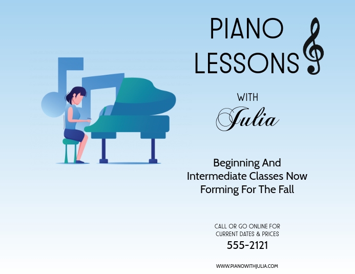 Copy of PIANO LESSONS | PosterMyWall