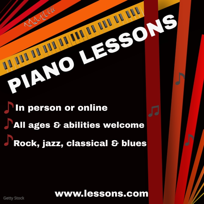 Copy of Piano Lessons | PosterMyWall