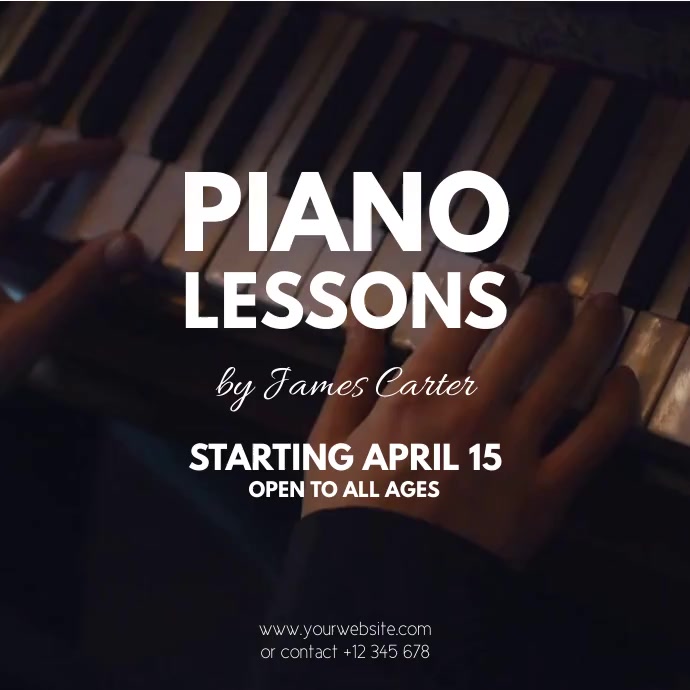 Piano Lessons Template | PosterMyWall