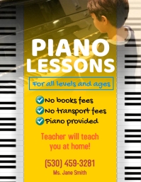 Piano Lessons Flyer Template | PosterMyWall