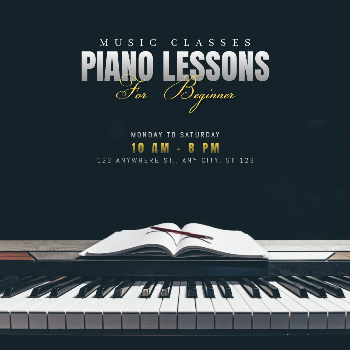 Piano Lessons Instagram Post Template | PosterMyWall