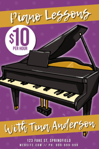 Piano Lessons Flyer Template | PosterMyWall