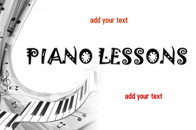 Piano Lessons tear off tabs flyer template poster printable | PosterMyWall