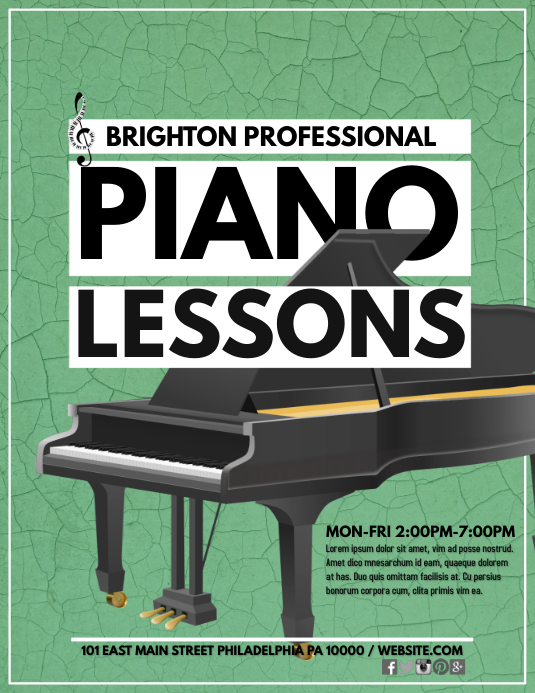 Copy of Piano Lessons | PosterMyWall