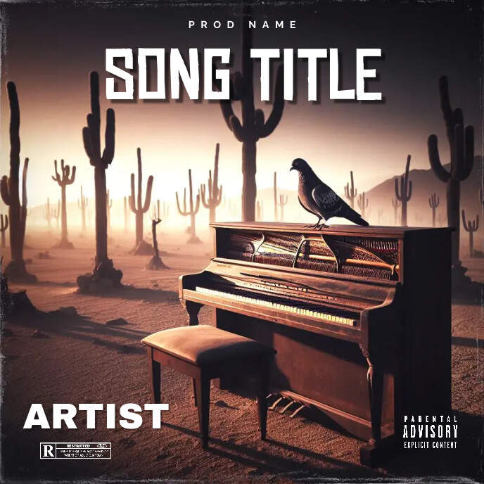 Copy of piano mixtape cover art album cd artwork | PosterMyWall