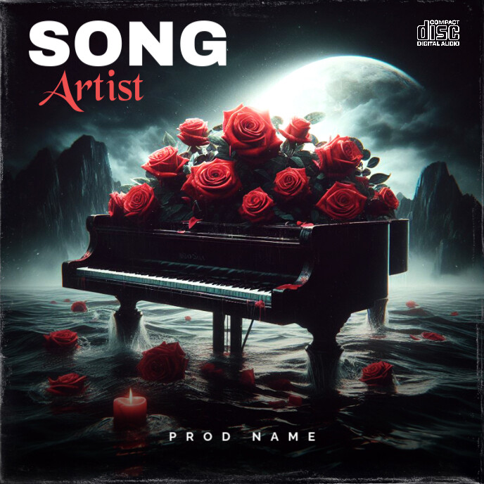 piano roses album cover art Template | PosterMyWall