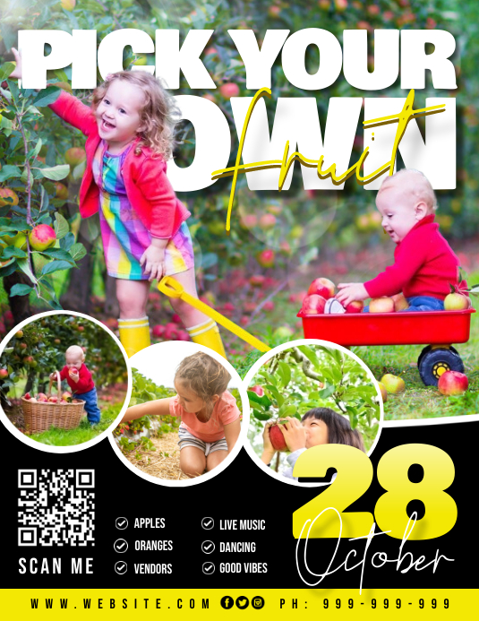 Pick Your Own Fruit Poster Template | PosterMyWall