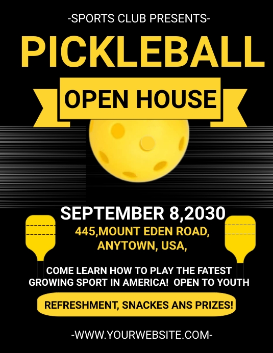 Pickle ball Template | PosterMyWall