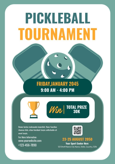 Pickle Ball Flyer Template | PosterMyWall