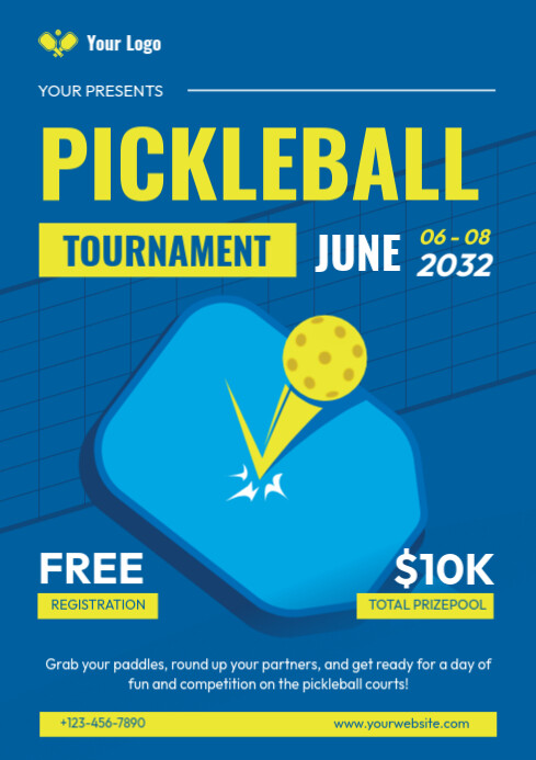 Pickle Ball Flyer Template | PosterMyWall