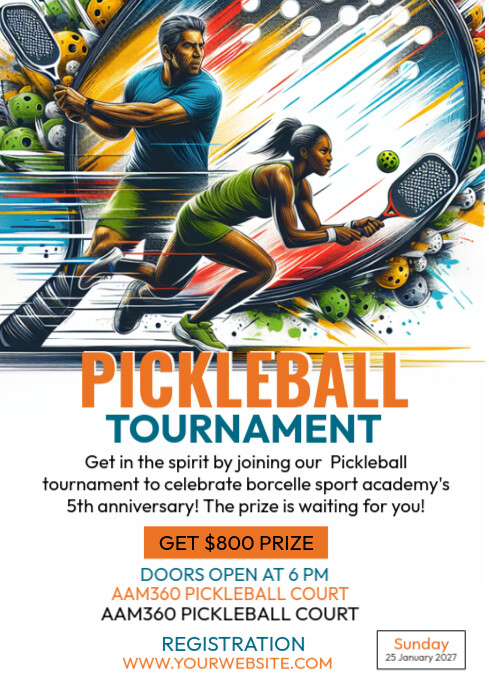 Plantilla de Pickleball Match Banner | PosterMyWall