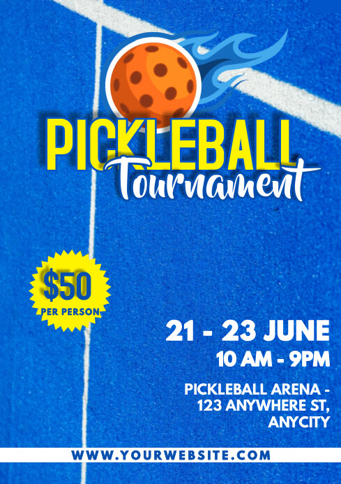 Pickleball Tournament Template | PosterMyWall