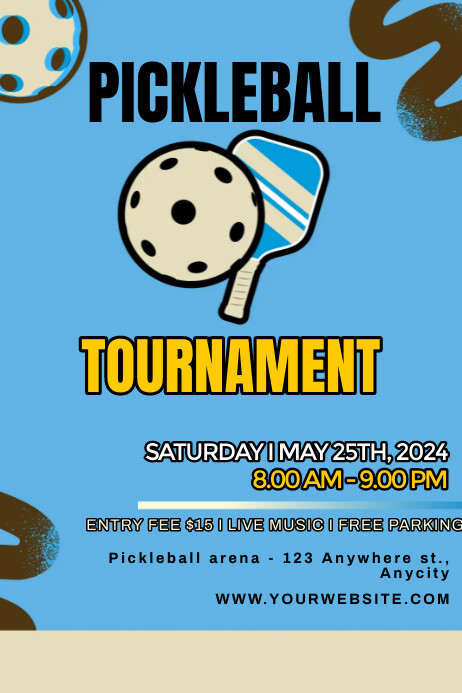 Pickleball Tournament Template | PosterMyWall