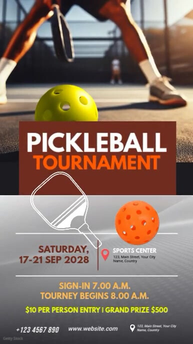 Pickleball Tournament Flyer Template | PosterMyWall