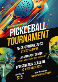 Pickleball tournament flyer Template | PosterMyWall