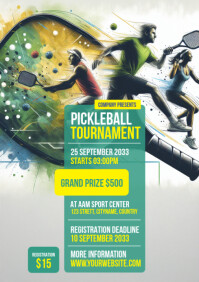 Pickleball tournament flyer Template | PosterMyWall