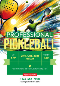 Pickleball tournament flyer Template | PosterMyWall